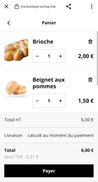 Avis sur SumUp E-shop : une boutique en ligne simple et basique